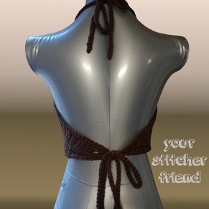 PATTERN Floral Triangle Motif Halter Top Crochet Pattern | Picture ...