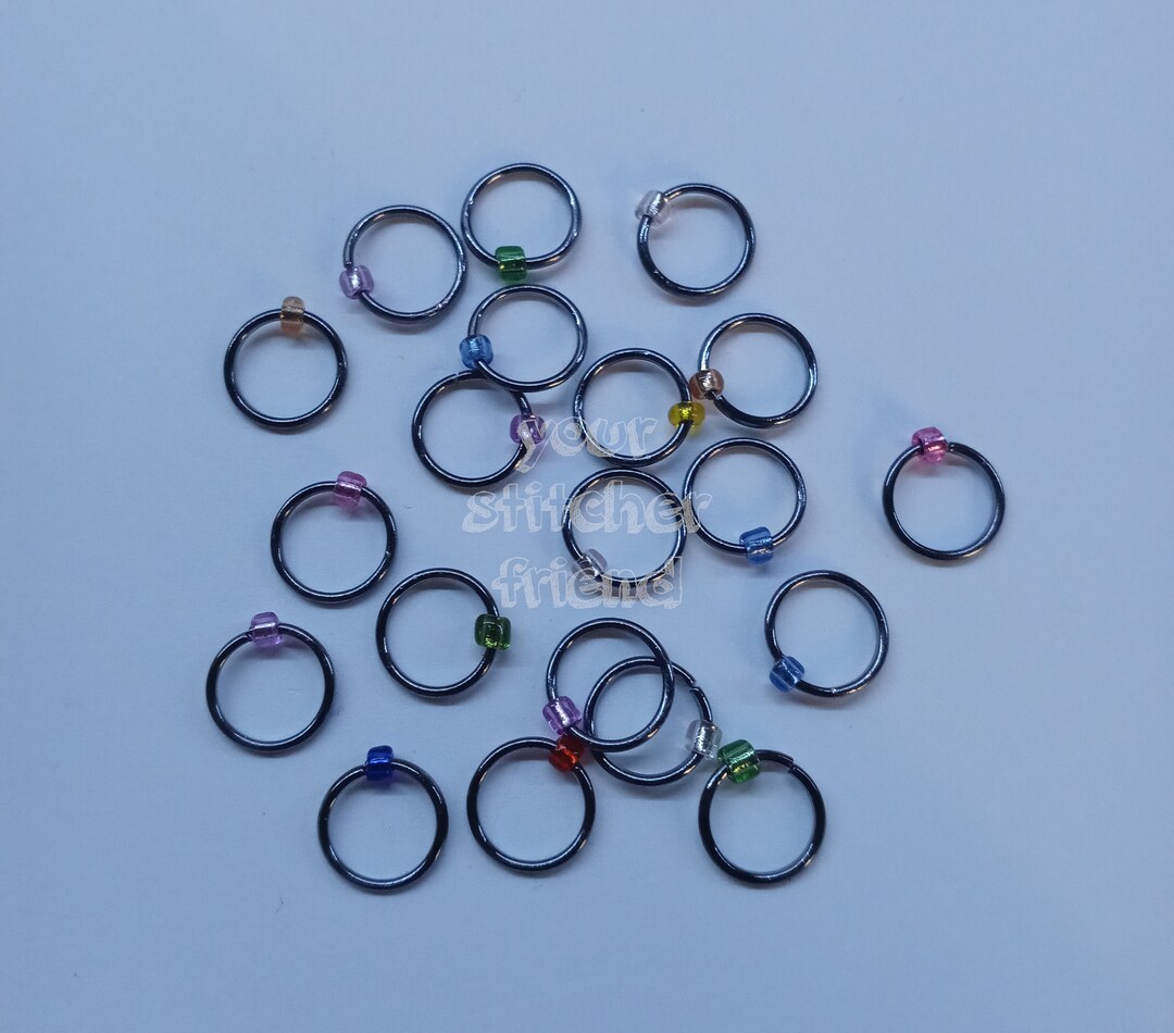 STITCH MARKERS Snag Free Ringlet Stitch Markers | Knitting Notions ...