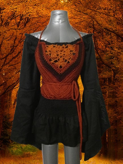 PATTERN Floral Triangle Motif Halter Top Crochet Pattern Picture ...