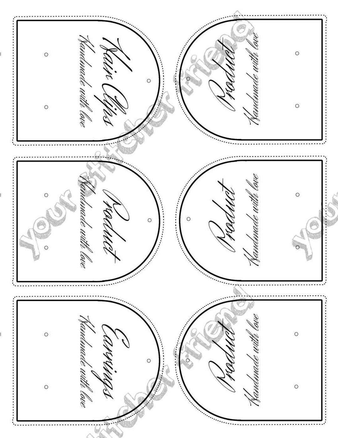 EDITABLE Product Display Card - Etsy
