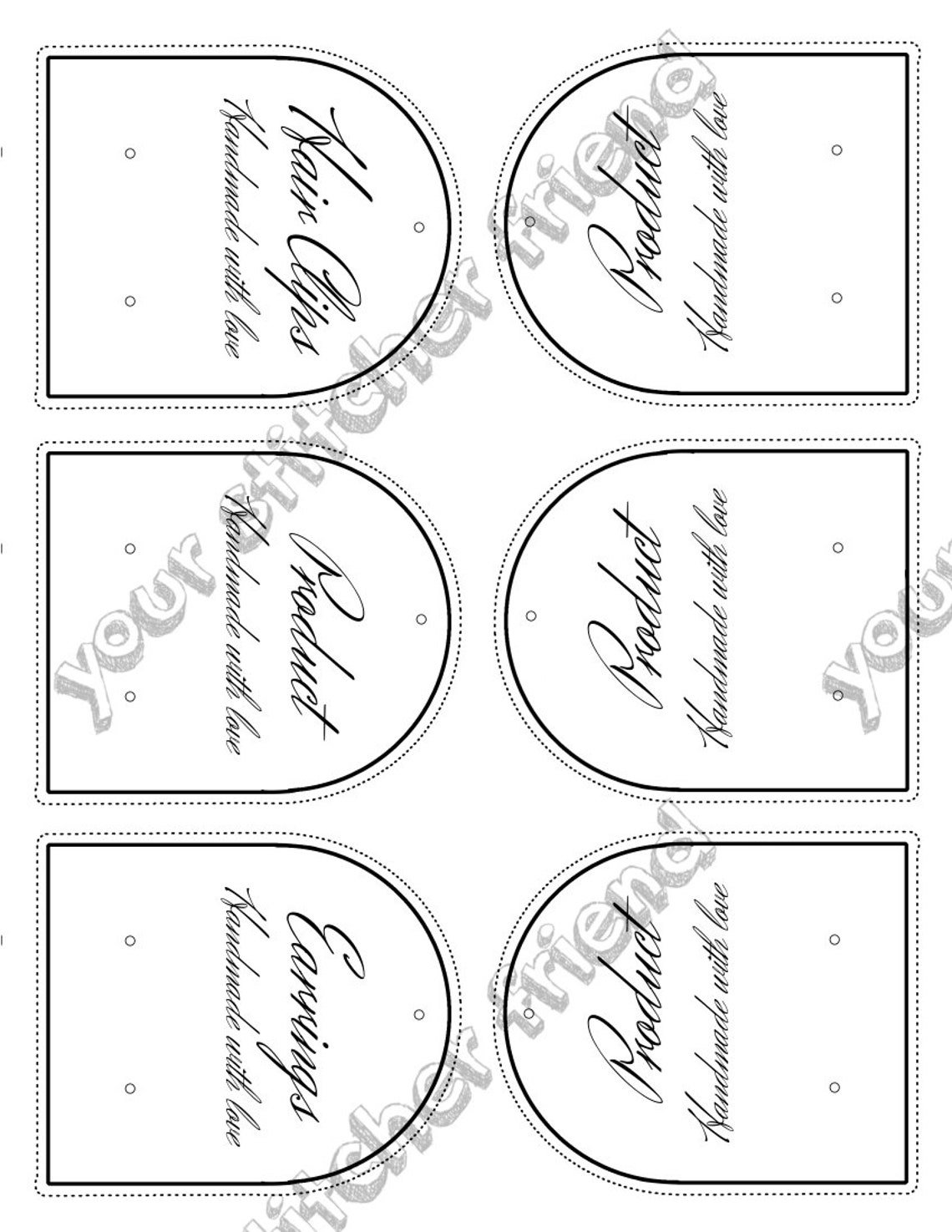 EDITABLE Product Display Card - Etsy