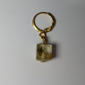 STITCH MARKERS Set of 6 Moss and Gold Flakes Cube | Knitting Crochet ...