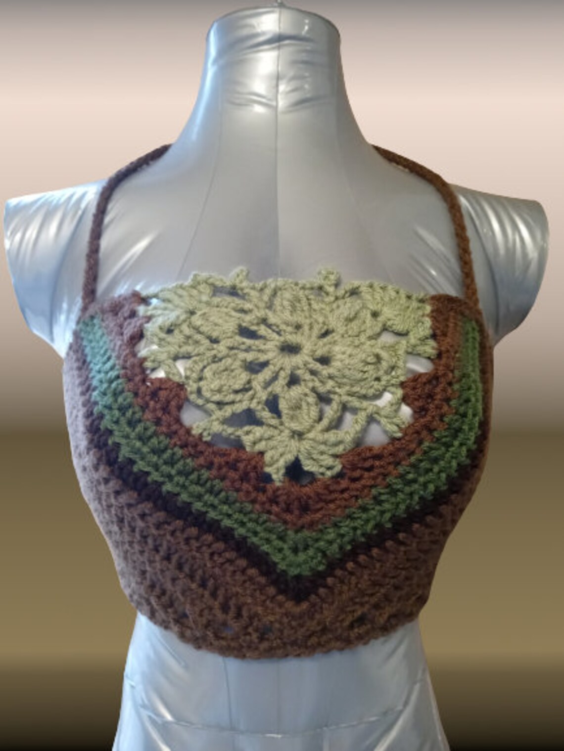 PATTERN Floral Triangle Motif Halter Top Crochet Pattern Picture ...