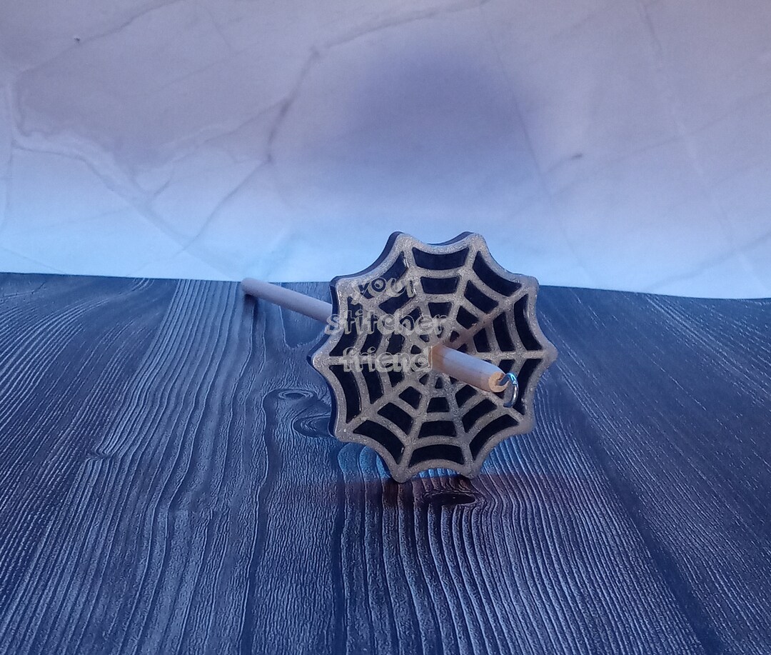 SPINDLE Black and White Spiderweb Resin Drop Spindle | Resin Top Whorl ...