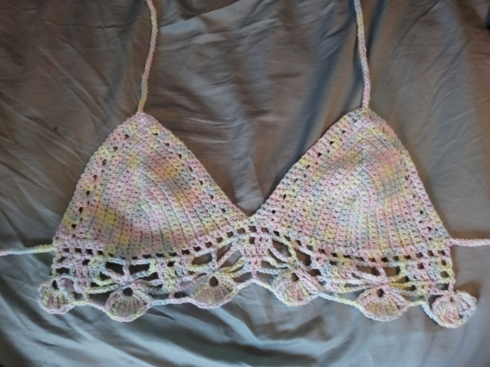 PATTERN Heart and Shell Lace Halter Top | Crochet Pattern Picture ...