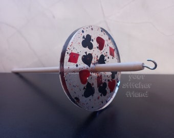 SPINDLE Moss With Gold Flakes Resin Drop Spindle Resin Art Top Whorl ...