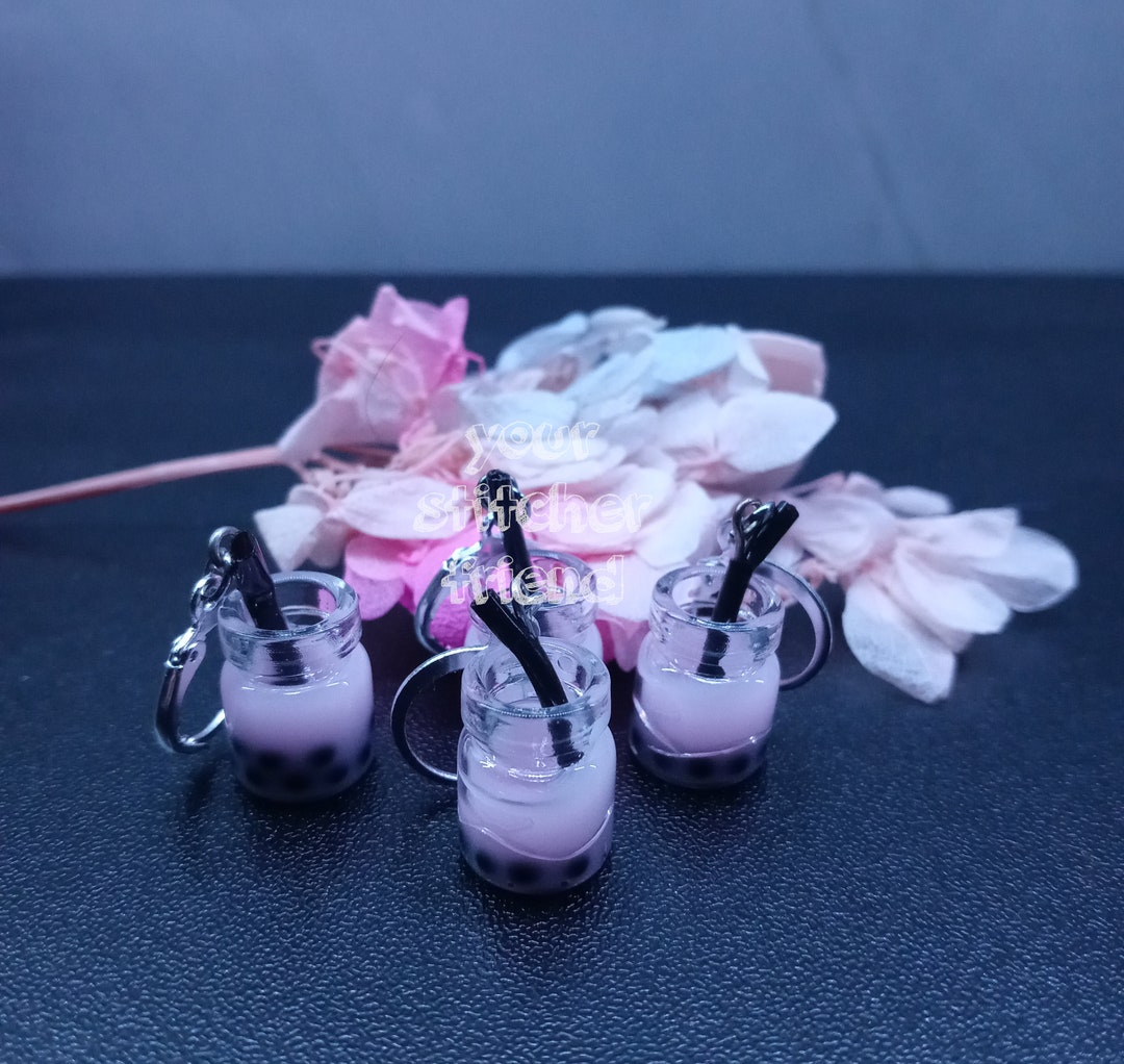 STITCH MARKERS Set of 4 Boba Bubble Tea Stitch Markers | Knitting ...