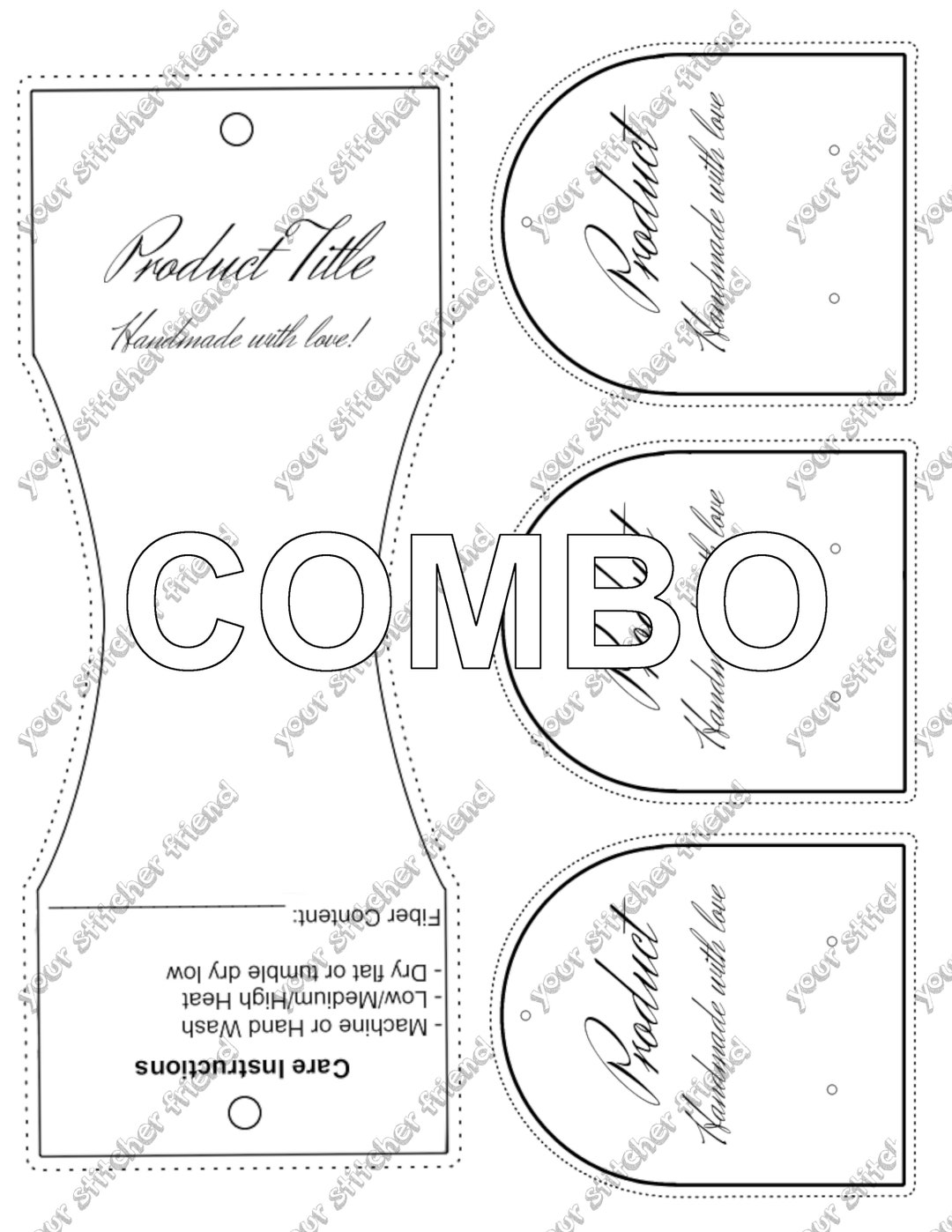 COMBO EDITABLE Product Display Labels and Cards | Seller Tool Label Tag ...