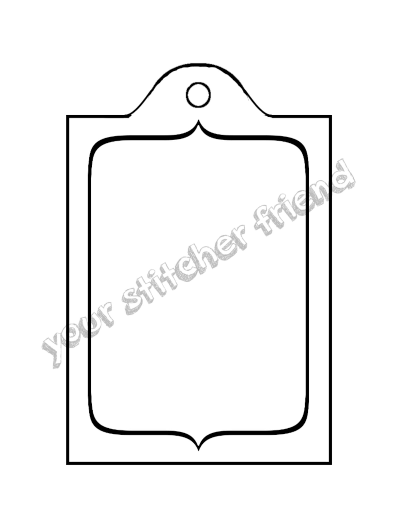 PRINTABLE Blank Tag With Frame Gift Tag Party Favor Product Label ...