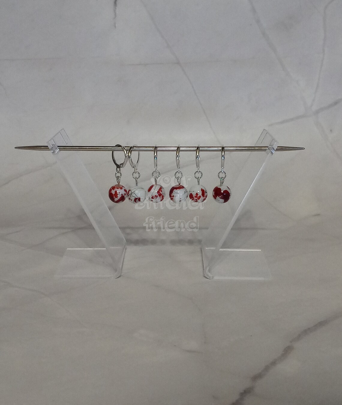 STITCH MARKERS Set of 6 Blood Splatter Stitch Markers - Etsy