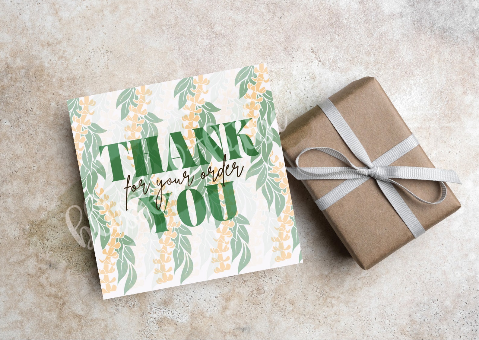 Puakenikeni Thank You Card, Thank You for Your Order, Business Cards ...