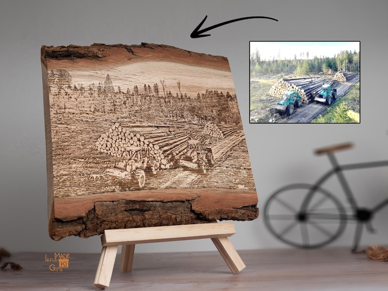 Custom Handmade Landscape Wood Burning,personalized City Landscape ...