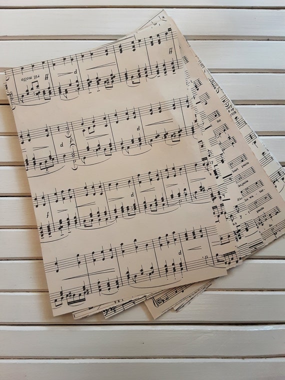 100 Reclaimed A5 Music Manuscript Paper Sheets - Etsy UK