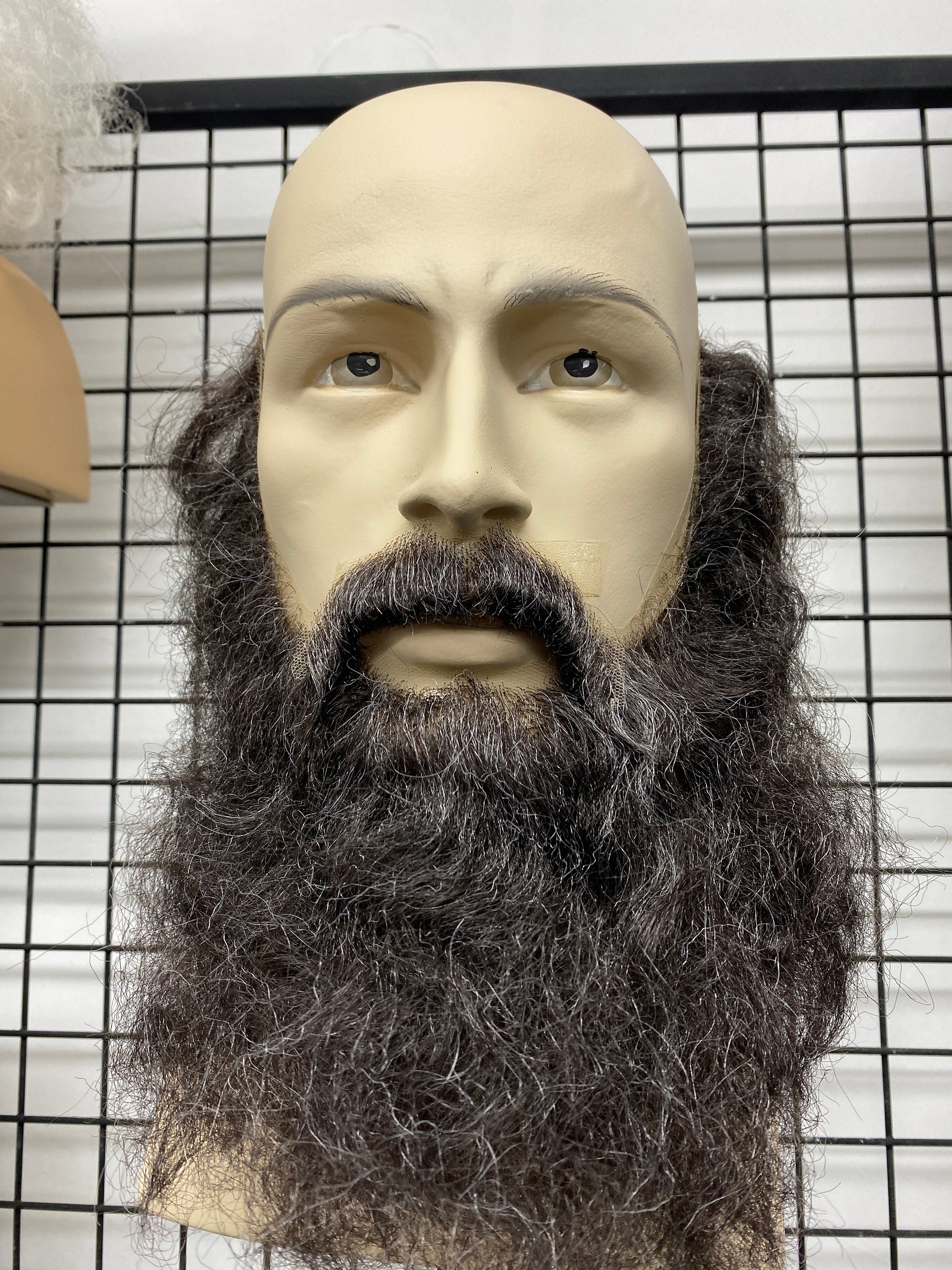 Realistic Fake Beard And Moustache Set Human Hair Hand Etsy