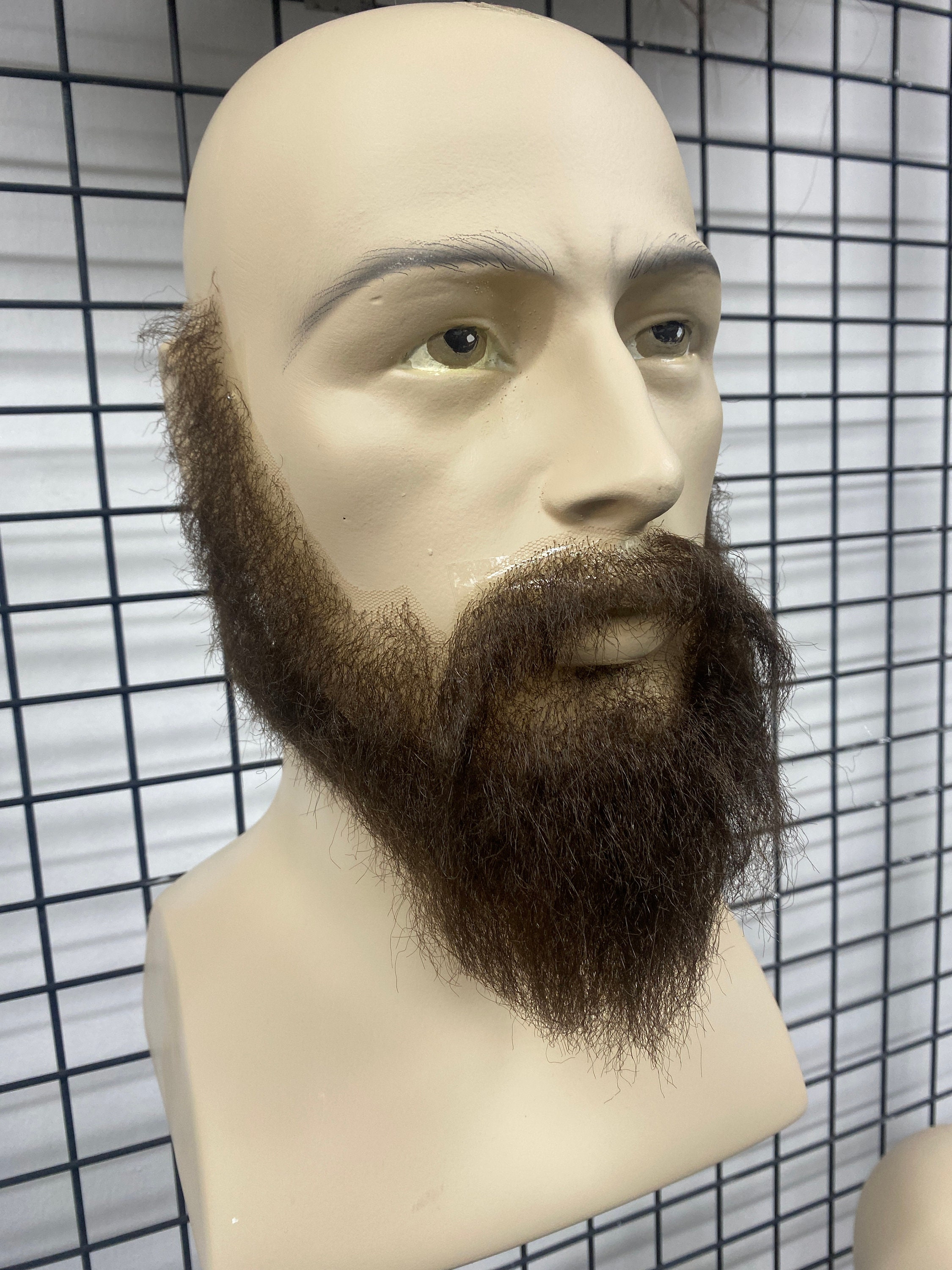 Realistic Fake Beard and Moustache Set. Human Hair Hand - Etsy