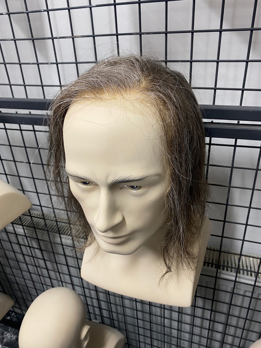 Handmade Human Hair Real Wig on Lace Mens Toupee Toupee - Etsy