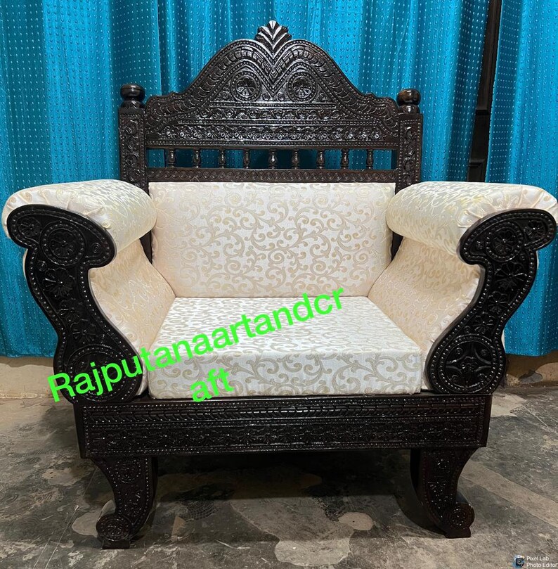 Rajasthani Traditional Maharaja Chair Handcarved Backrest - Etsy