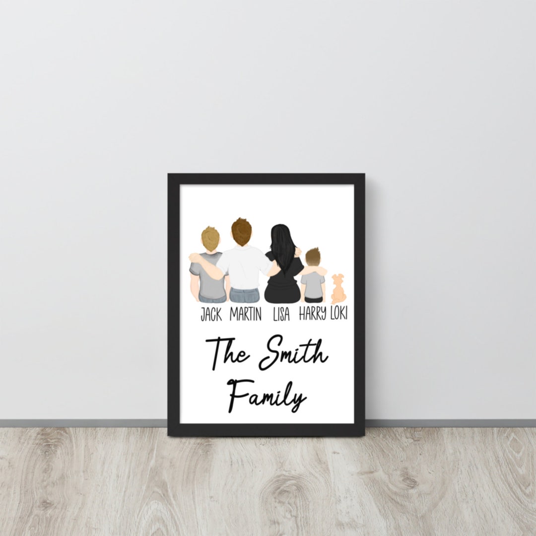 DIGITAL DOWNLOAD Custom Family Portrait, Sentimental Family Painting ...