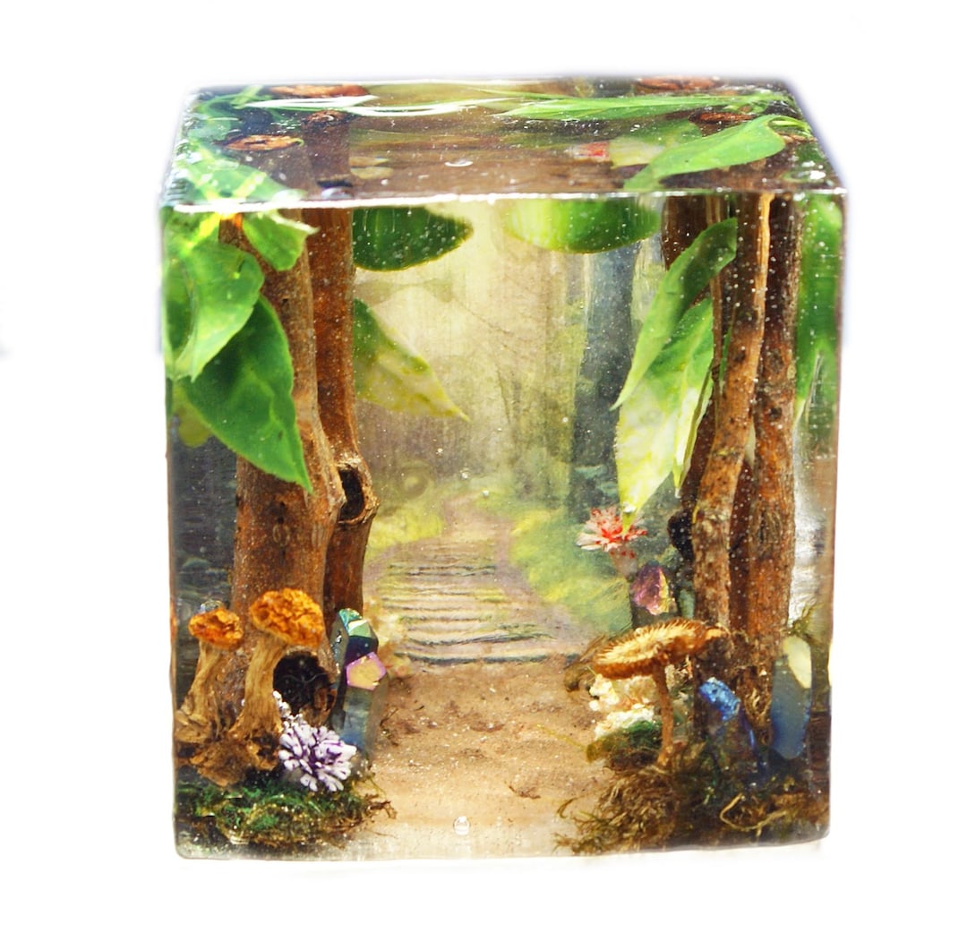 Crystal Forest Art Sculpture- Resin Art- Resin Sculpture- Unique Gift ...