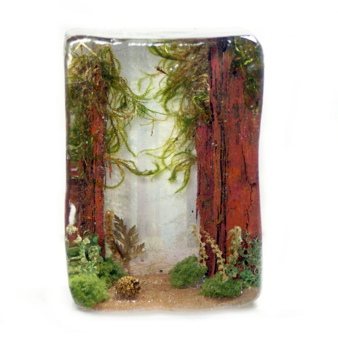Redwood Forest Sculpture- Forest Art- Resin Sculpture- Unique Gift ...