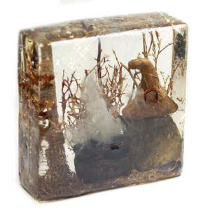 Witch Mini Sculpture- Resin Art- Resin Sculpture- Diorama Art- Figurine ...