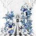 Blue and White Floral Arch, Event Decor, Floral Backdrop, Wedding Arch ...