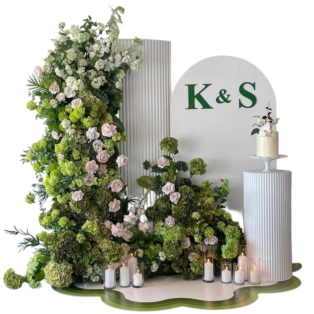 Green Floral Arch, Event Decor, Floral Backdrop, Wedding Arch, Archway ...