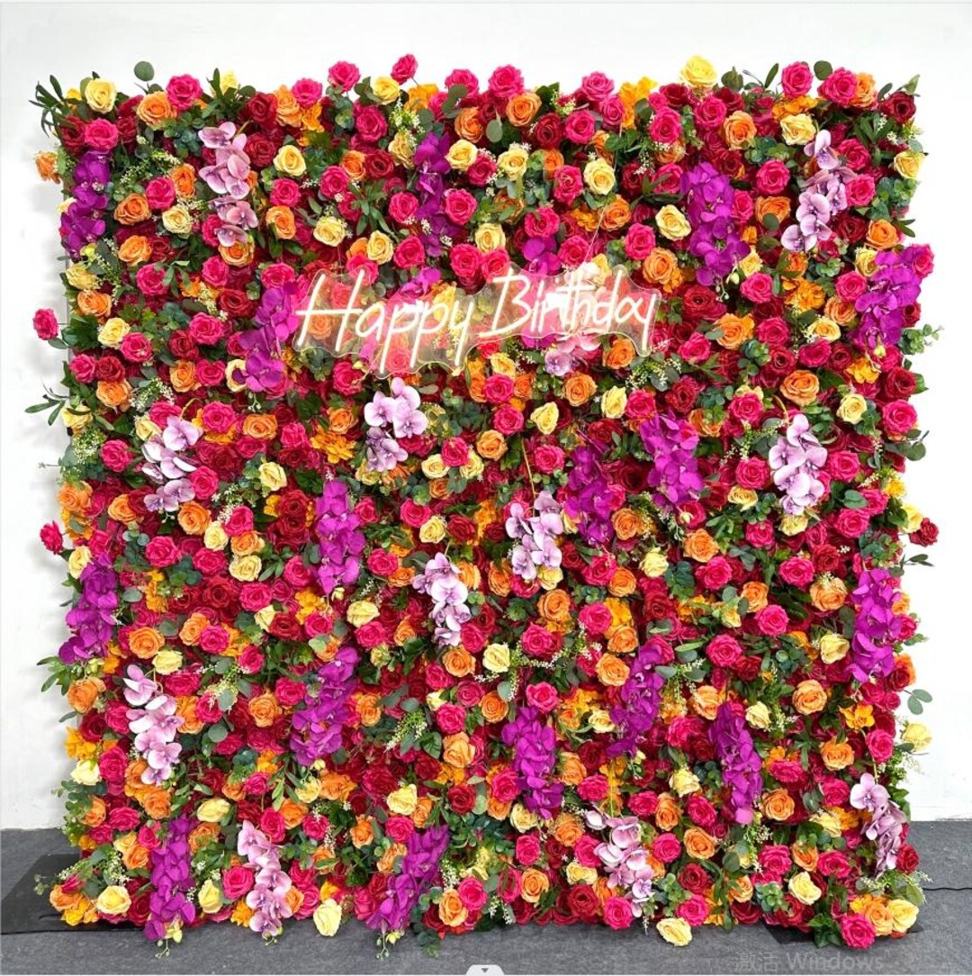 Tropical Flower Wall Backdrop, Rose & Orchid, 8x8 Foot - Etsy