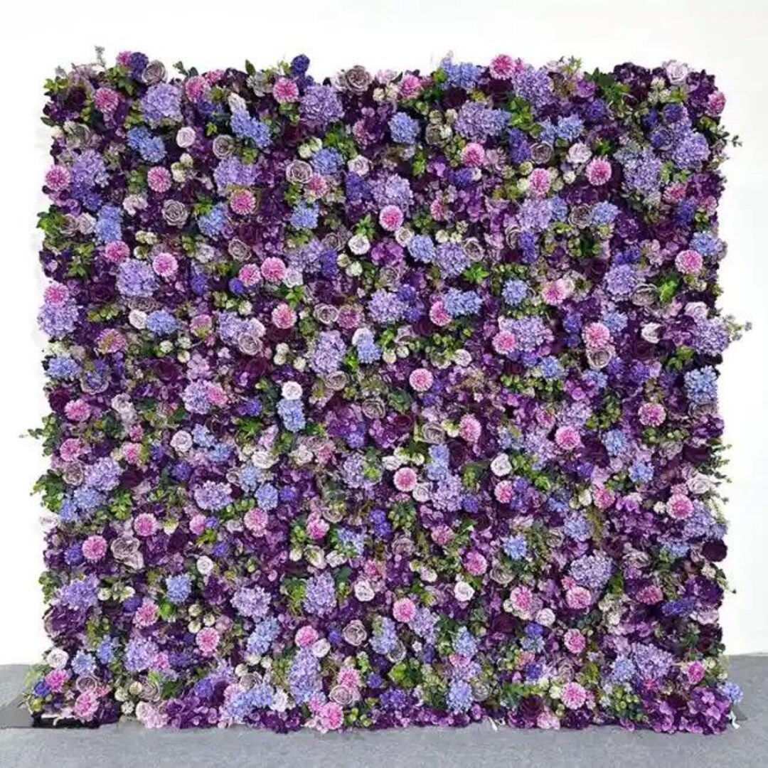 Purple Rose Flower Wall - Wedding Backdrop, Proposal Decor, Event Photo ...