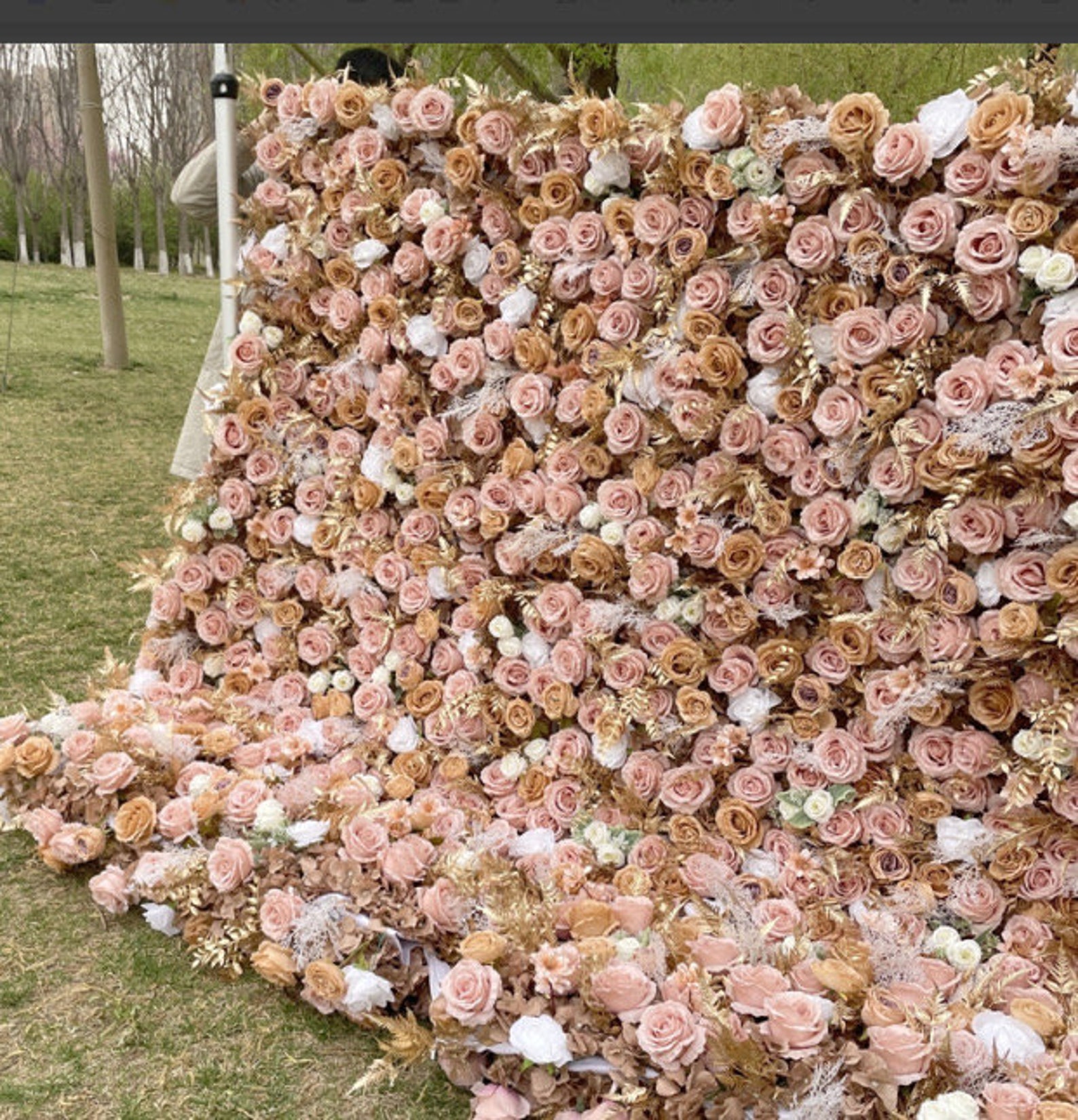 Flower Wall, Roses, Fall Backdrop, Wedding Backdrop, 8x8 Foot, Part ...