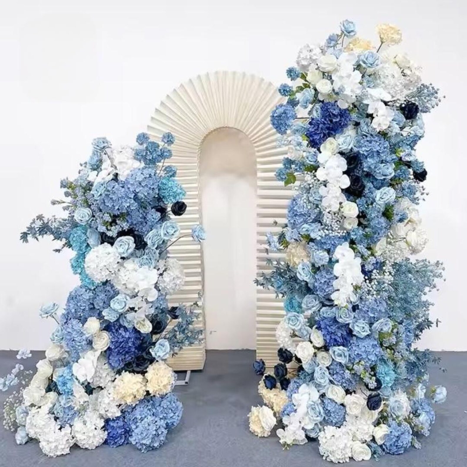 Blue and White Floral Arch, Event Decor, Floral Backdrop, Wedding Arch ...
