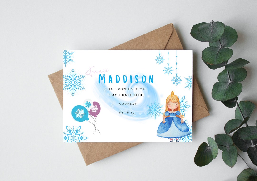 Frozen Inspired Party Invitation - Etsy
