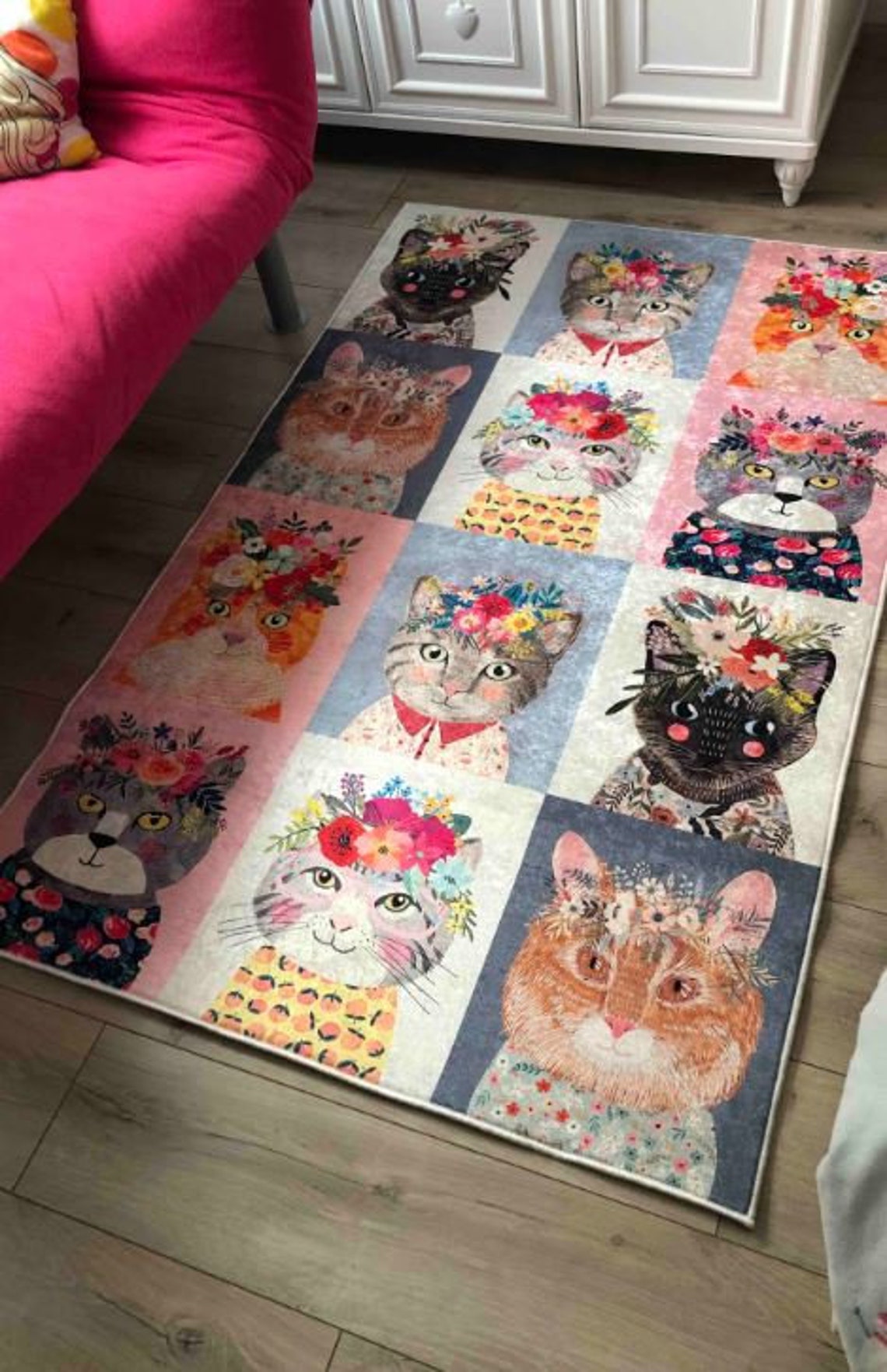 Cat Kitchen Mat / Decorative Kitchen Runner / Non Slip Based - Etsy