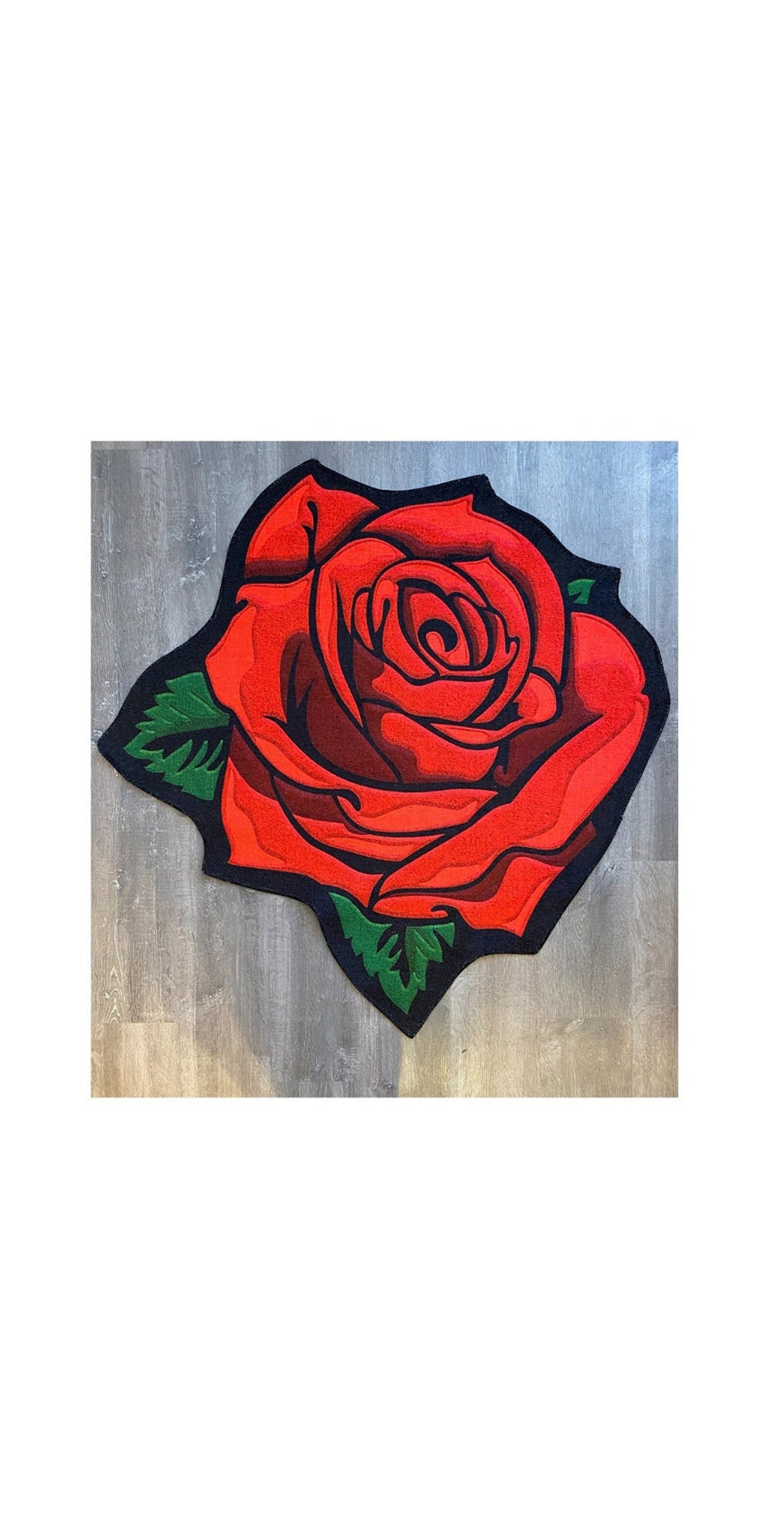 Rose Patterned Carpet / Kid's Room Rug / Woven Sole Kitchen Runner ...