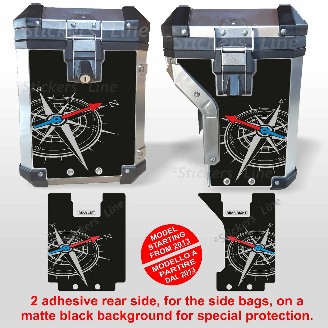 Stickers BMW COMPASS Prints Suitcases R1200 R1250 GS Adventure Bags ...