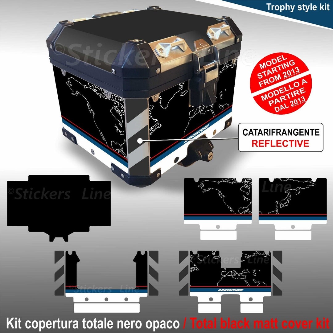Top Case Sticker Kit BMW R1250 GS Adventure TROPHY 2022 - 23 Bags ...