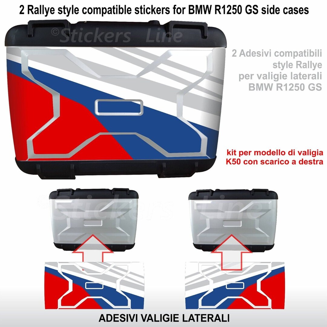2 Vario Suitcase Stickers BMW R1250GS Rallye R 1250GS K50 GS Compatible ...