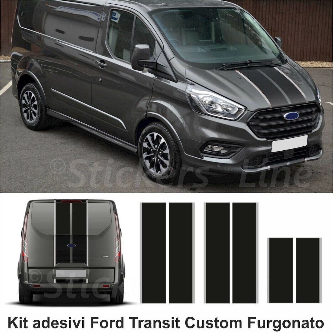 Ford TRANSIT Custom Tuneo TWO-TONE VAN Adhesive Strips Black Gray Stripes - Etsy