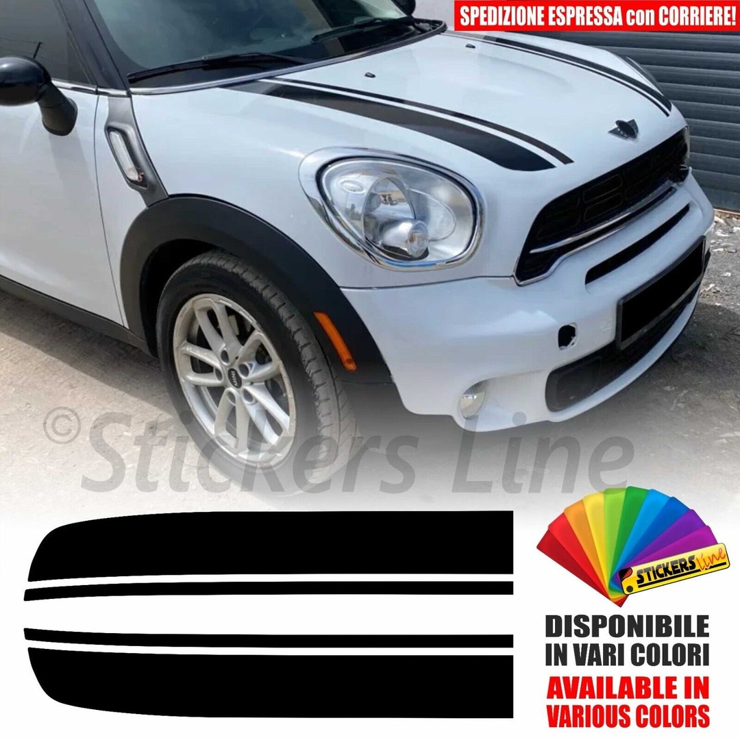 Front Hood Stickers Mini Cooper COUNTRYMAN S D ONE Stripes M1 Adhesive ...