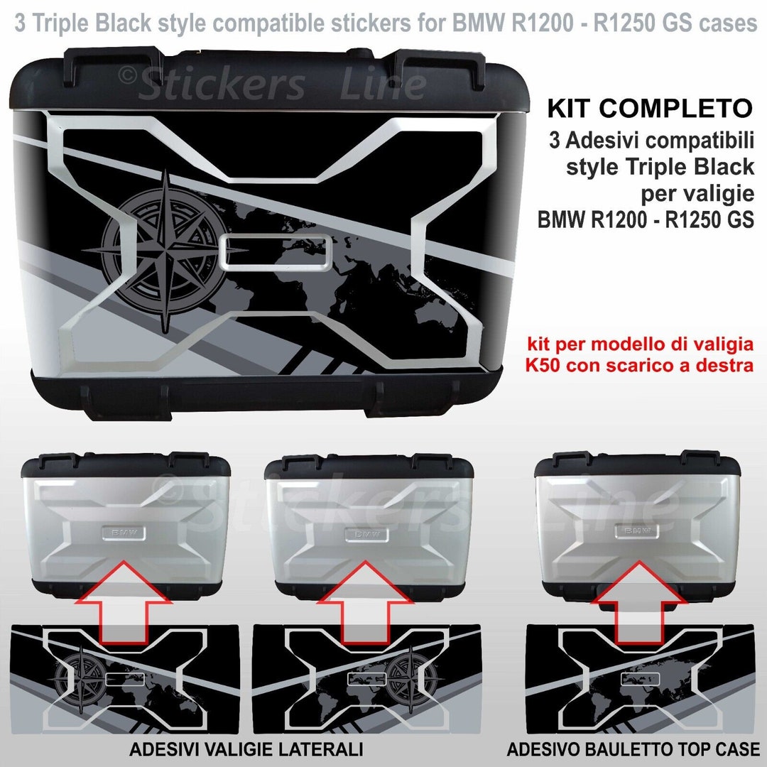 3 BMW R1250GS Triple Black R1200 R 1250GS K50 Gs Side Top Suitcase ...