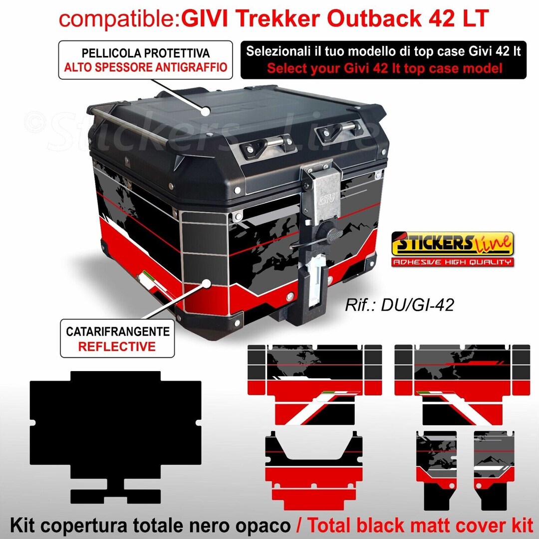 GIVI 42 L Top Case Sticker Kit Compatible for DUCATI Multistrada - Etsy