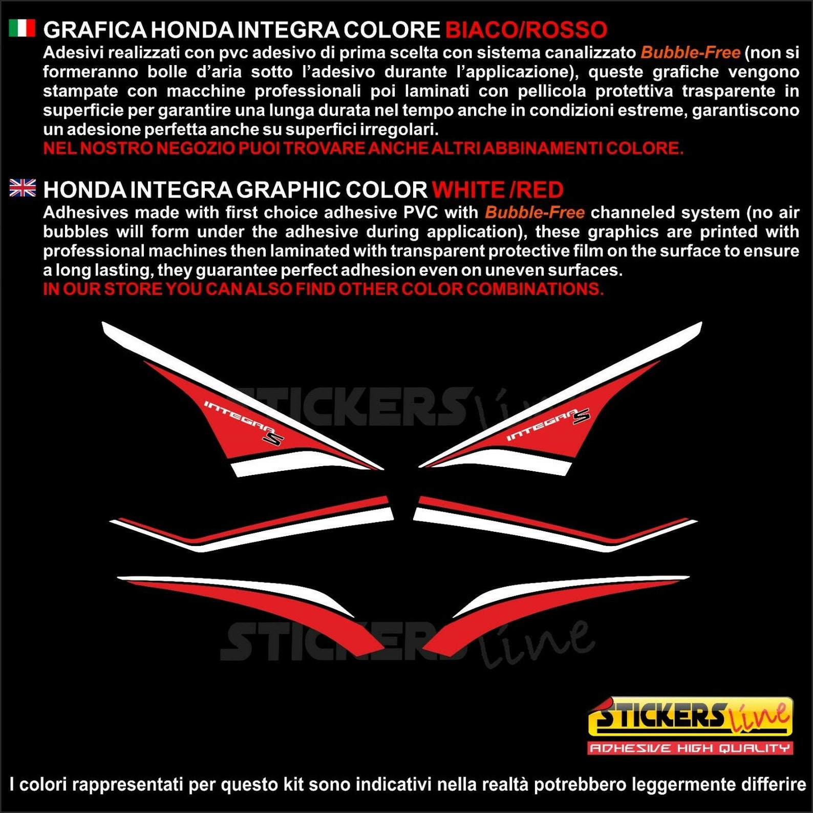 Stickers Honda INTEGRA 750 Dct Sport 2014-2020 Compatible Fairing WHITE ...