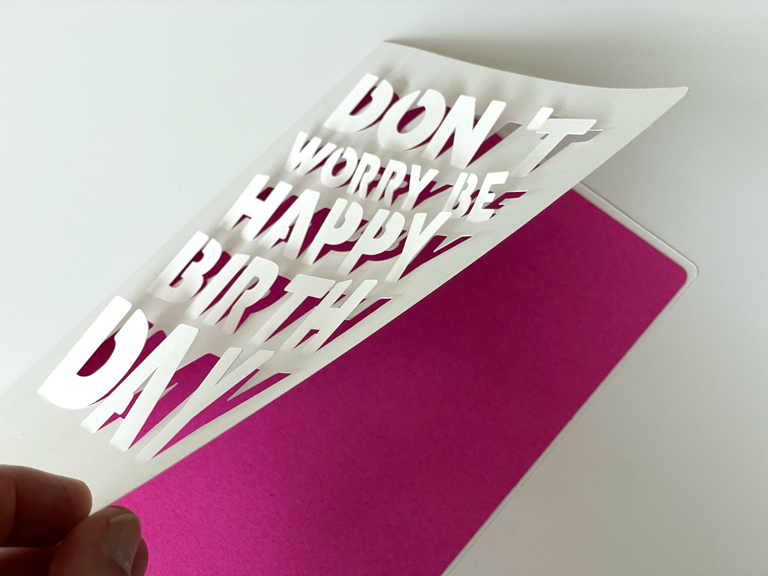 Funny Happy Birthday Card for Friends With 3d Popup Effect as SVG File ...