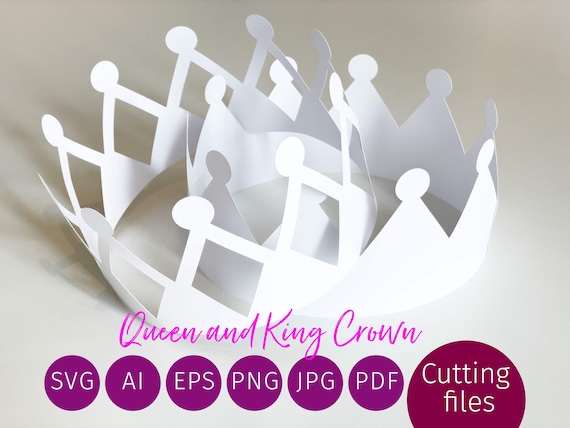 2 SVG Files With 3D Crowns to Cut on Cricut Without Using | Etsy