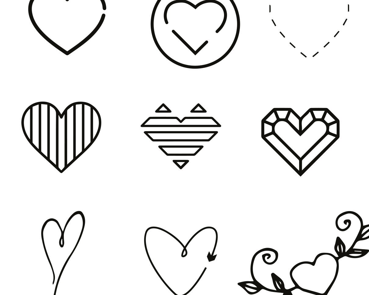SVG Heart Bundle - 36 Hearts for Valentine's Day. the Symbol of Love ...