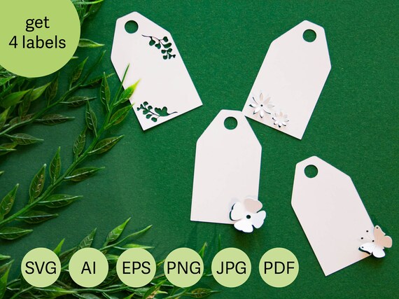 SVG Name Tags Spring Perfect for Presents | Etsy