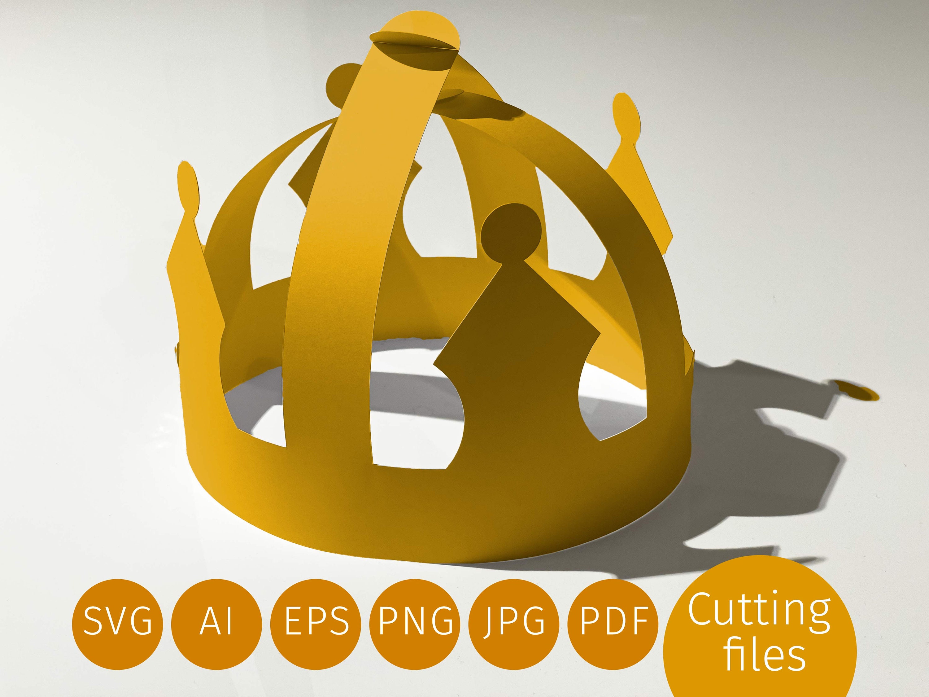 3D Crown - SVG File for Cutting Plotters Such as Cricut. Cut and Put ...