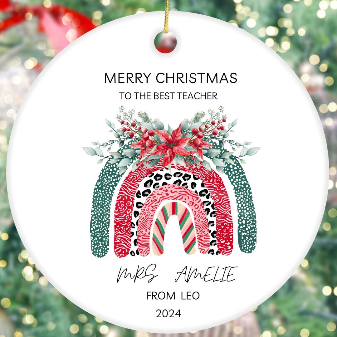Personalized Teacher Christmas Ornament,teacher Keepsake Gift,custom ...