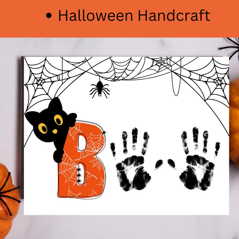 Boo Handprint Fall Art Craft Little Boo Craft Baby First Halloween ...
