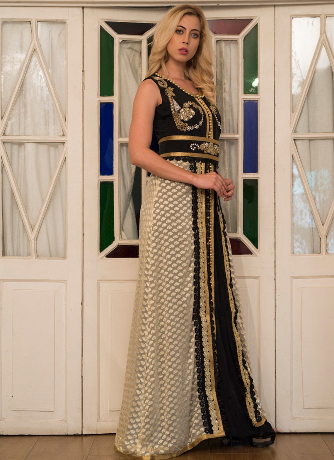 Black and Beige Color Moroccan Dubai Fancy Islamic African - Etsy